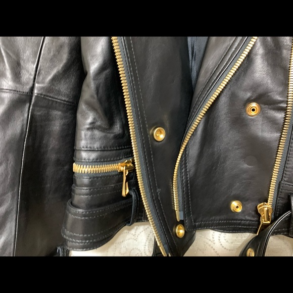 Balmain | Jackets & Coats | Balmain Hm Leather Jacket Rare Find Size 2 ...